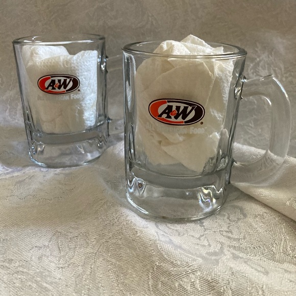 A&W | Dining | Vintage Aw Rootbeer Glass Mugs Pair Of Childrens Mugs ...